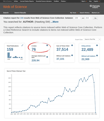 Learn how to calculate your h-index using Web of Science - Paperpile